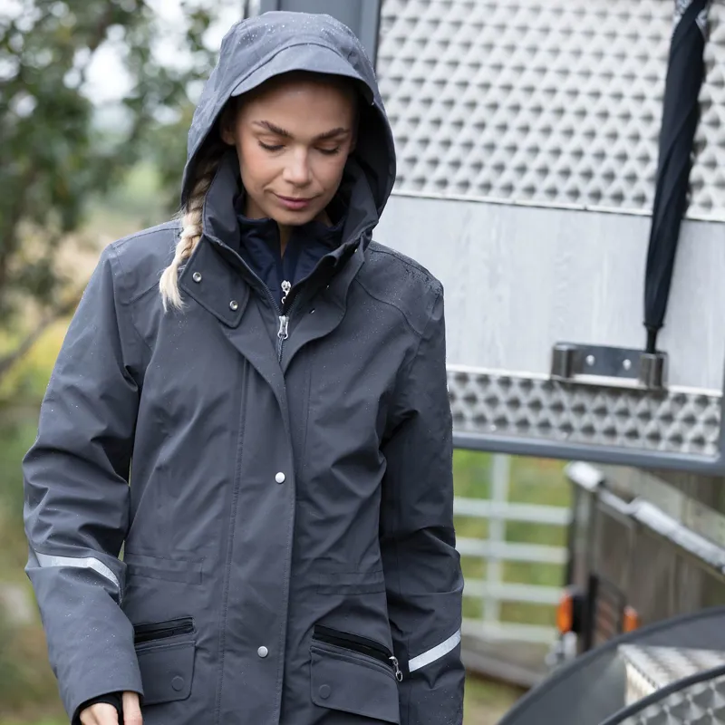 Equetech Utopia Long Waterproof Riding Coat- Midnight Navy